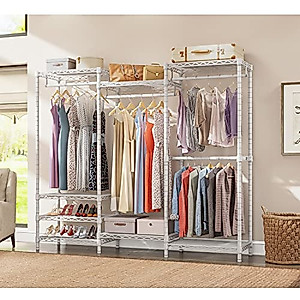 VIPEK V5 Portable Closet Wardrobe Heavy Duty Clothes Rack Freestanding Metal Clothing Rack, White