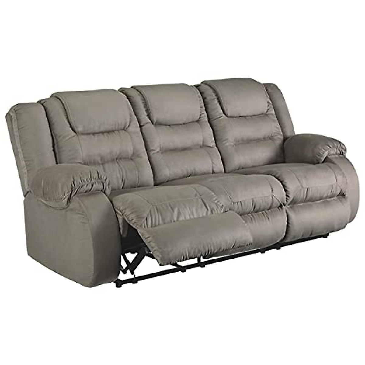 Signature Design by Ashley McCade Contemporary Manual Pull Tab Dual-Sided Reclining Sofa, Gray