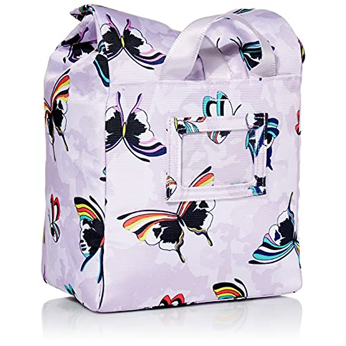 Vera Bradley Women's Recycled Lighten Up Reactive Lunch Tote Lunch Bag, Lavender Butterflies, One Size