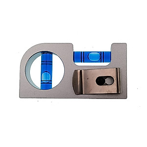 Solid aluminum alloy Mini level ruler portable mini level bubble meter with magnetic function TV stand installation (Silver Blue)