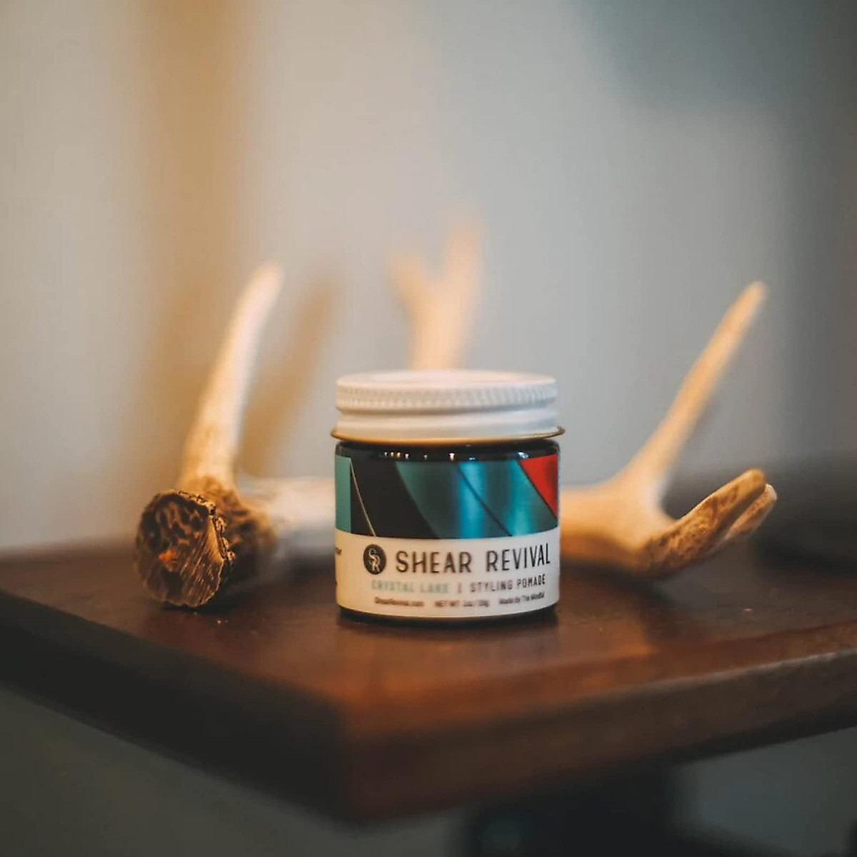 Shear Revival Crystal Lake Cream Pomade | Men's Hair Styling Medium Hold | Natural Finish Infused with Aloe Leaf Juice, Carnauba Wax, Mango Butter, Deeply Conditions Hair & Scalp & Hydrates 3.4oz