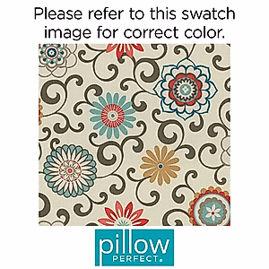 Pillow Perfect Outdoor/Indoor Pom Play Peachtini Lumbar Pillows, 11.5" x 18.5", Blue, 2 Count