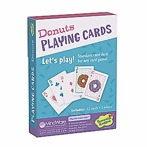 Peaceable Kingdom Full Deck of Themed Playing Cards for Kids – Donuts - Includes Instructions for a Classic Card Game - Great Gift for Ages 3 & up