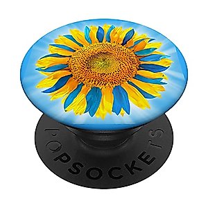 Ukrainian Sunflower Stand With Ukraine PopSockets Swappable PopGrip