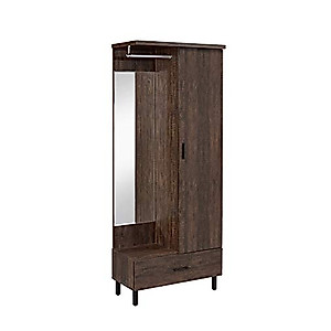 Acme Furniture Tsula Hall Tree, Rustic Walnut