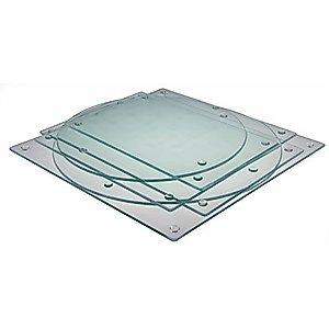 clever chef Shape Variety Pack of 6 Clear Glass Cutting Boards Shatter-Resistant, Durable, Stain-Resistant, Dishwasher Safe, and Non-Slip