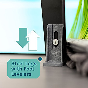 19 Gallon Utility Sink Laundry Tub by JS Jackson Supplies with Adjustable Metal Legs, Ideal for Laundry room, Basement, or Garage Workshop. Heavy Duty Shop Sink. No Faucet Included (White)