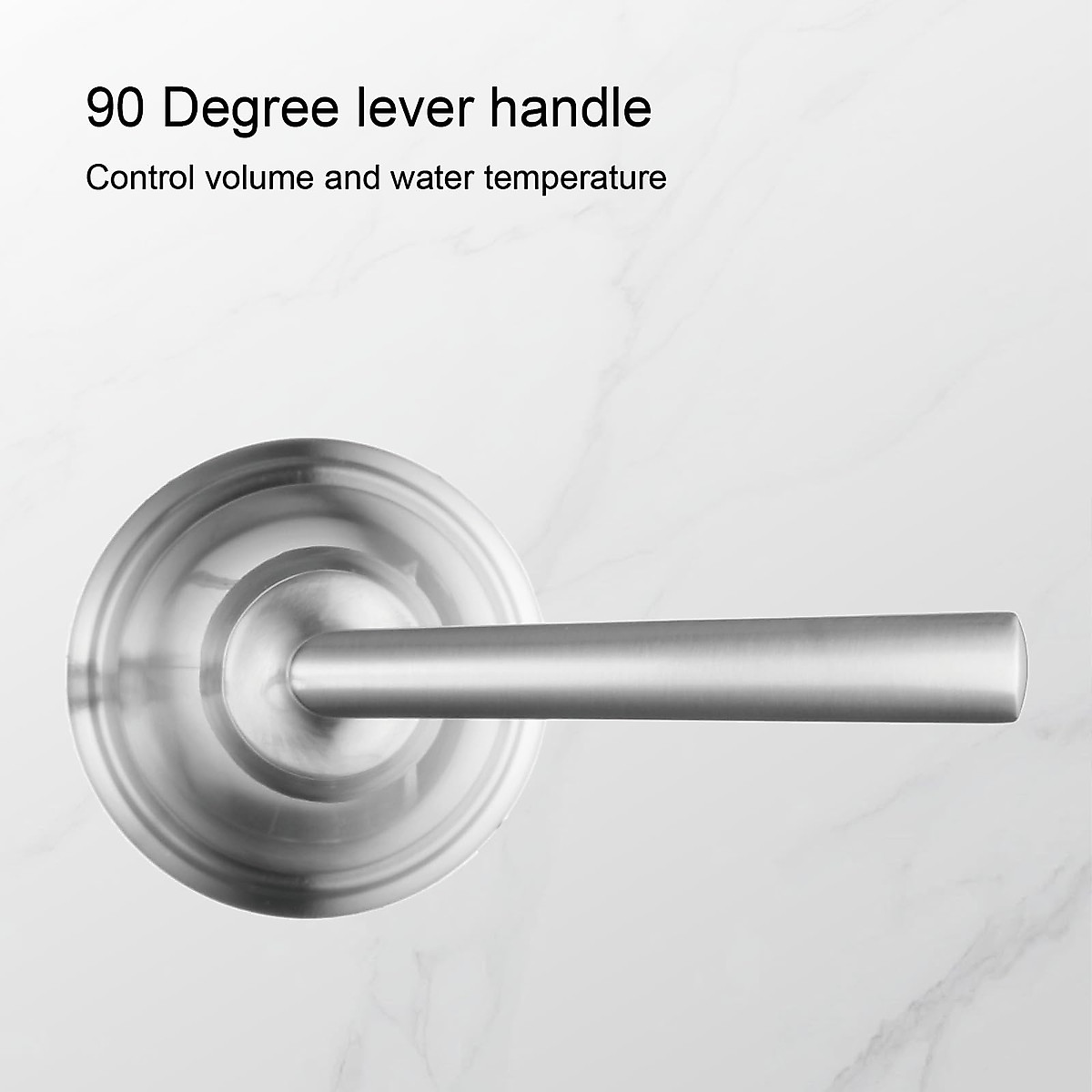 RKF Faucet- Replacement Lever Handles with Valve Faucet Accessory Faucet Parts Faucet Kit Brushed Nickel B023