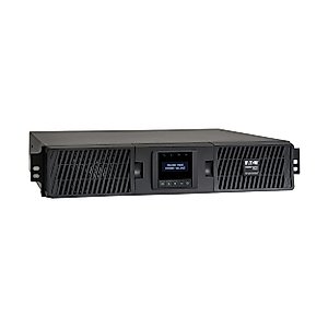 Tripp Lite Eaton Series SmartOnline 1500VA UPS, Pure Sine Wave Double-Conversion, 1350W, 2U Rack/Tower, Extended Run, Network Card Option, LCD, 2 Year Warranty & $250,000 Insurance (SU1500RTXLCD2U)