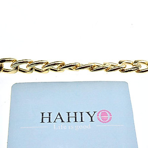 HAHIYO Purse Chain Strap Length 47.2" SPOT-ON Gold for Shoulder Cross Body Sling Purse Handbag Clutch Bag Replacement Strap Comfortable Flat 0.4" Wide Enough 2.4mm Extra Thick Metal Strap 1 Pack