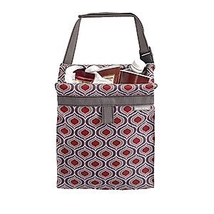 High Road TrashStash Hanging Car Trash Can and Garbage Bag with Push-Close Cover and Waterproof Bin for Cars, SUVs and Trucks (Sahara, 3 Gallon)