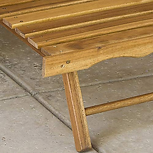 Christopher Knight Home Hayle Reclining Wood Adirondack Chair with Footrest, Natural Stained