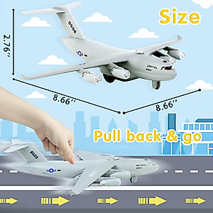 CORPER TOYS Diecast Plane Metal Pull-Back Aircraft Toys Air Plane Model for Kids Boy Birthday