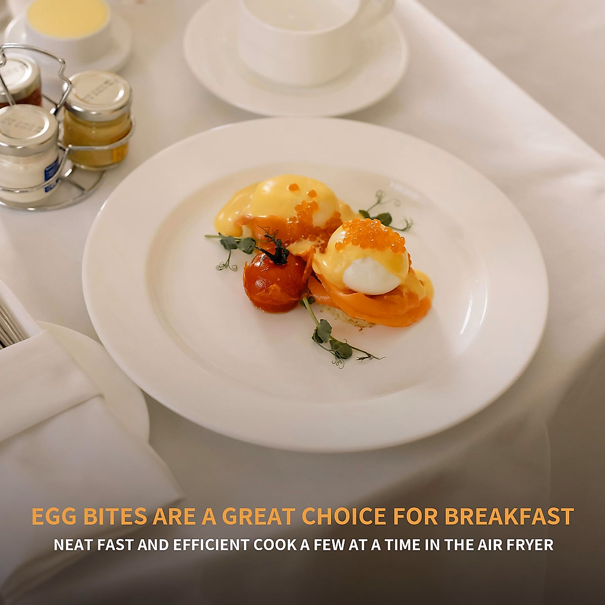 Egg Bite Maker Silicone Air Fryer Egg bite Mold for Instant Pot & Air Fryer Egg Bite Mold for Cooking-egg bites silicone mold with Lid-BLUE