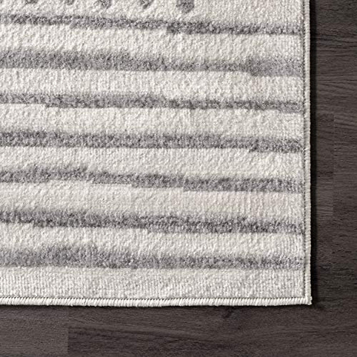 nuLOOM Briggs Tribal Striped Area Rug, 9x12, Light Grey
