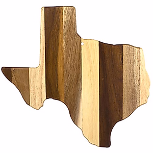 Totally Bamboo Rock & Branch Series Shiplap Texas State Shaped Wood Serving and Cutting Board | Great for Wall Art
