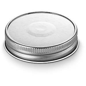 Chrismas Mason Jar Lids, Kook Lids, Regular Mouth, for Standard Mouth Mason Jars, Leak Free, Airtight Silicone Seal, Made in USA, Set of 16, (Silver)