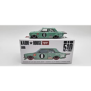 Datsun 510 Pro Street KDO510 Light Green (Designed by Jun Imai) Kaido House Special 1/64 Diecast Model Car by True Scale Miniatures KHMG008