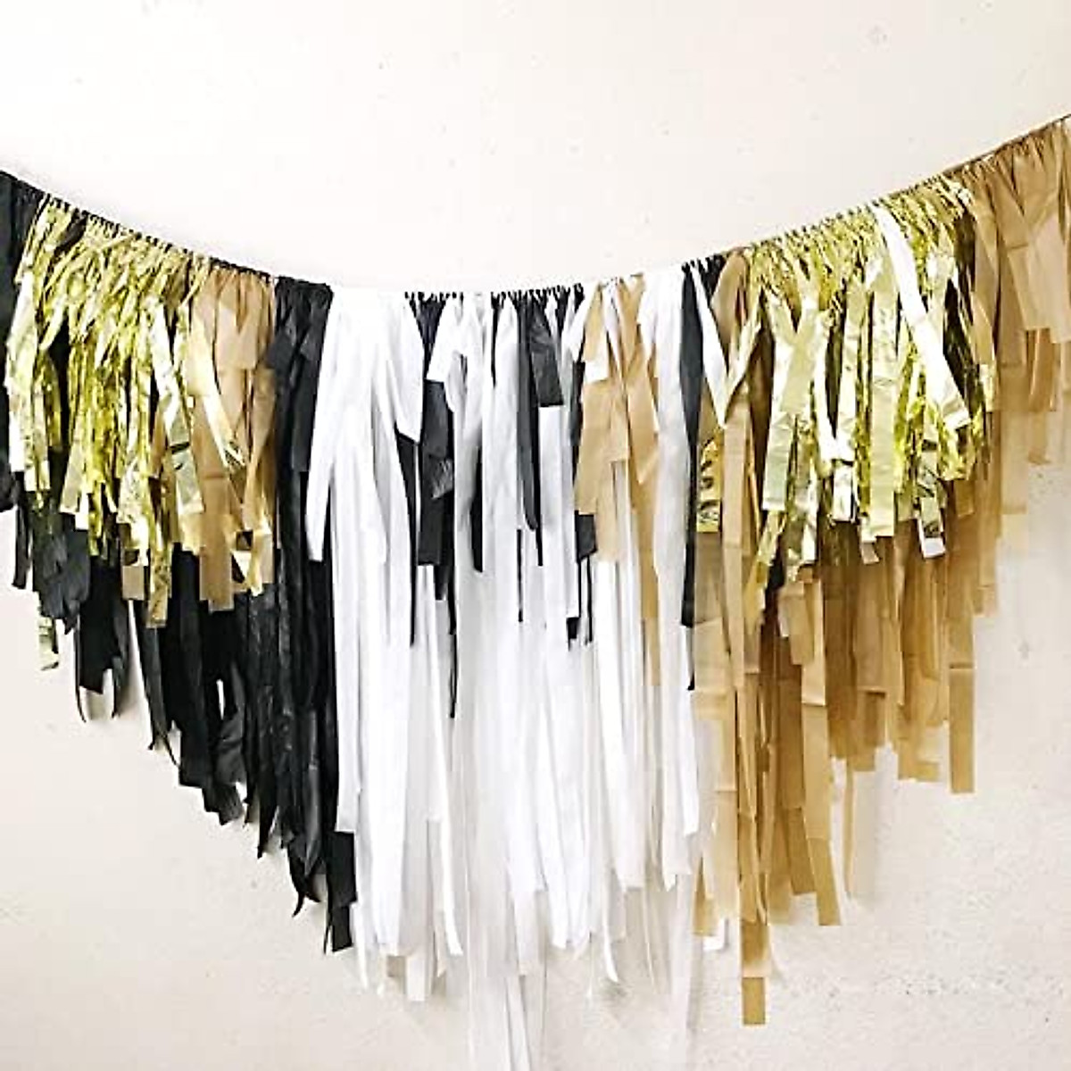 PartyWoo Purple Green Gold Balloons 50 pcs and Crepe Paper Streamers Gold 4 Rolls