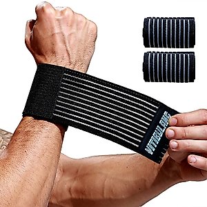 VITIBULANG 2 Pack Wrist Wraps for Working Out,Arthritis Hand Support Bands,Lightweight Wristband for Men Women,Compression Band-Breathable Wristguard-for Fitness Tennis Golf