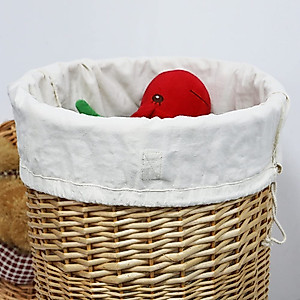 AMJ 2 Pack - Extra Heavy Duty Washable Laundry Bag with Drawstring, Cotton Laundry Bag for Sleeping Bag, Laundry Hamper Liner and Travel, Beige