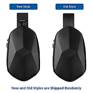 TAJEZZO Anti-theft Polyhedral sling chest bag Waterproof Cross Body Backpack Lightweight Casual Daypack Cycling Shoulder Bag with USB Port for Men and Women-Black