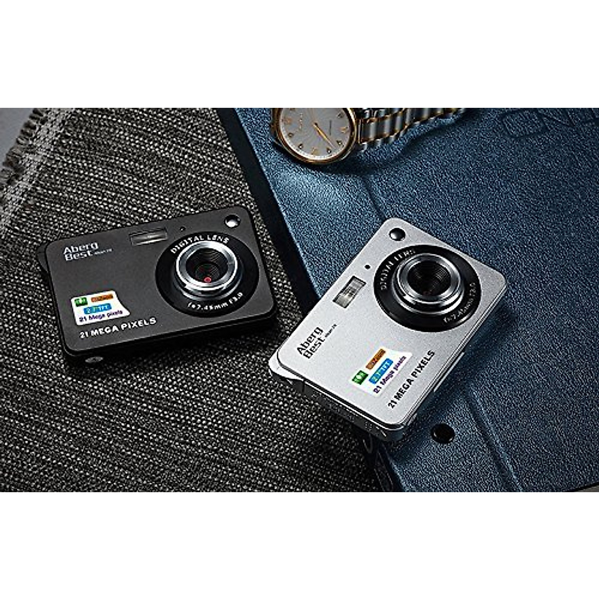 Digital Camera, AbergBest Mini Kids Digital Cameras for Teens with 8X Zoom HD 720P Compact Camera with LCD Screen for Students, Boys, Girls, Kids