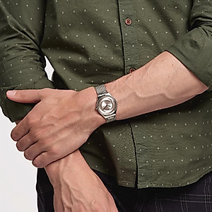 Swatch Skin Irony Quartz Stainless Steel Strap, 16 Casual Watch (Model: SYXS117M), Grey