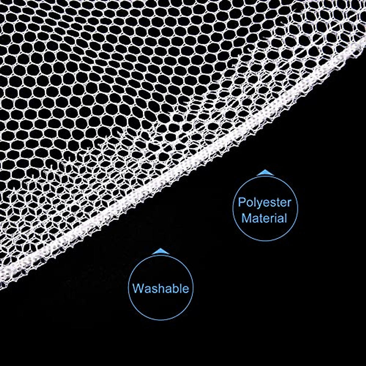 MECCANIXITY Electric Fan Dust Cover 16 Inch Washable Dustproof Guard Mesh Net for Protection, White Pack of 3