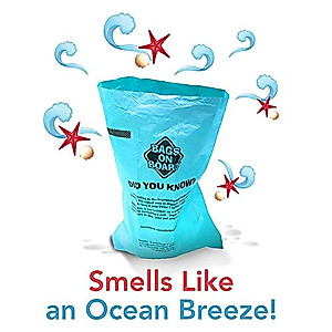 Bags on Board Odor Control Dog Poop Bags and Dispenser | Ocean Breeze Scent | 9 x14 Inches, 900 Waste Pickup Bags