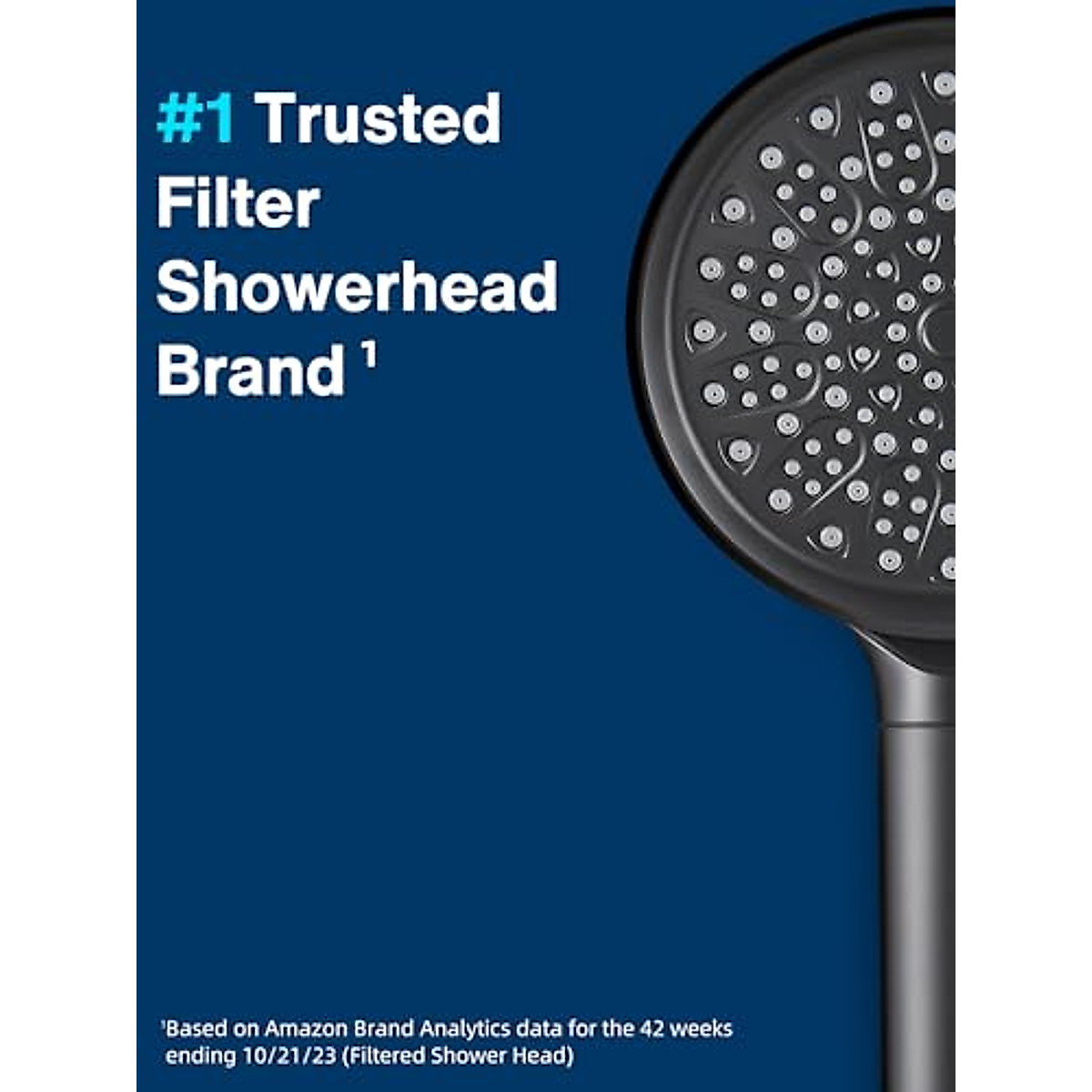 Cobbe Filtered Shower Head with Handheld, High Pressure 6 Spray Mode Showerhead with Filters, Water Softener Filters Beads for Hard Water - Remove Chlorine - Reduces Dry Itchy Skin, Matte Black