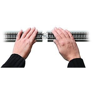 Bachmann Trains - Snap-Fit E-Z TRACK 90 DEGREE CROSSING (1/card) - NICKEL SILVER Rail With Gray Roadbed - HO Scale
