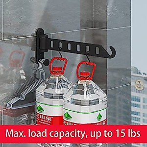 JOOM Laundry Drying Rack Wall Mounted Clothes Drying Rack Clothes Hanger Black