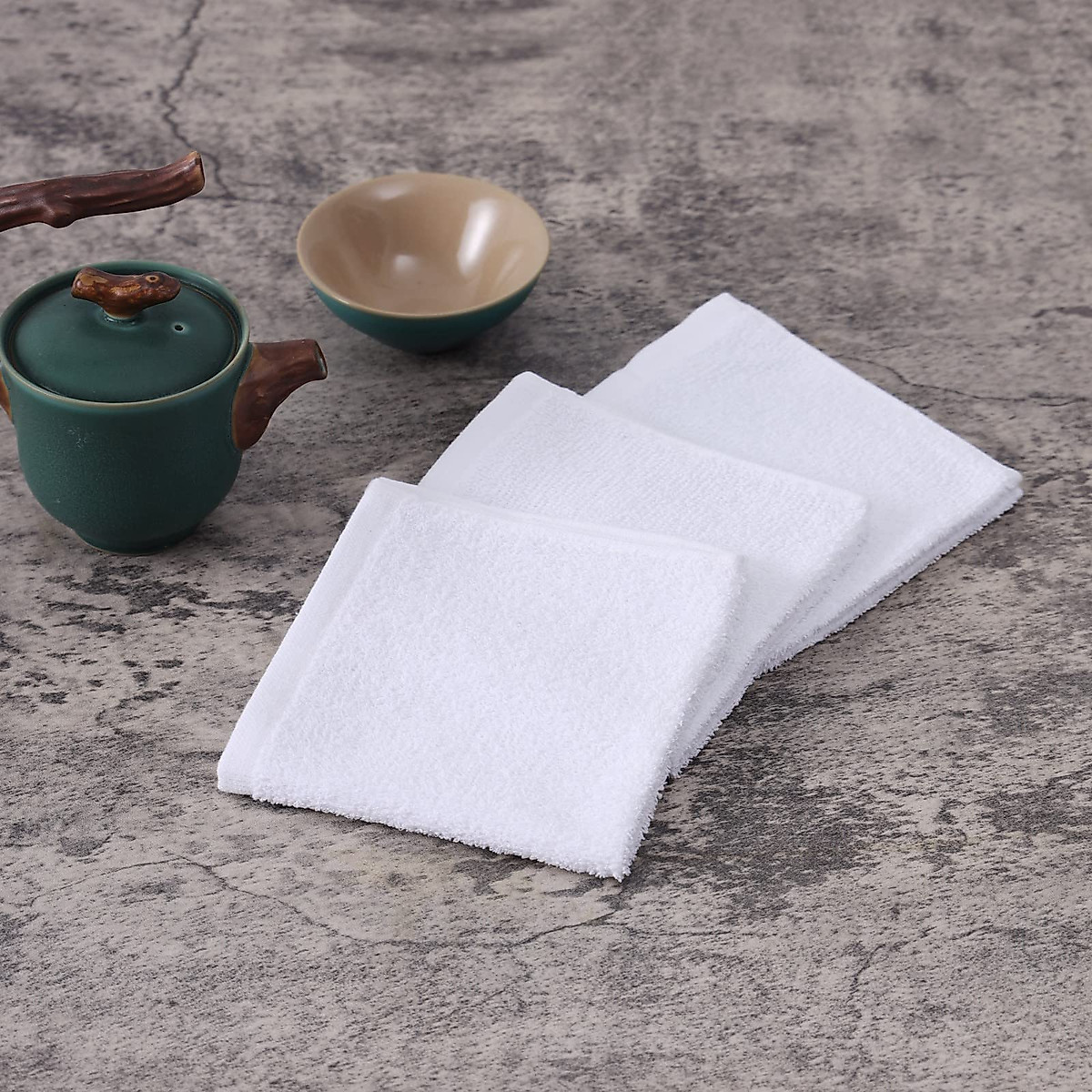 comgloe Kitchen Dish Cloth Pack of 8,100% Cotton 10x11 Inches Absorbent Reusable Dish Towels