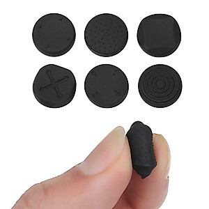6PC Silicone Thumb Stick Grips Caps Analog Thumbstick Joystick Cap for PS Vita PSV 2000 PSV 1000 (Black)