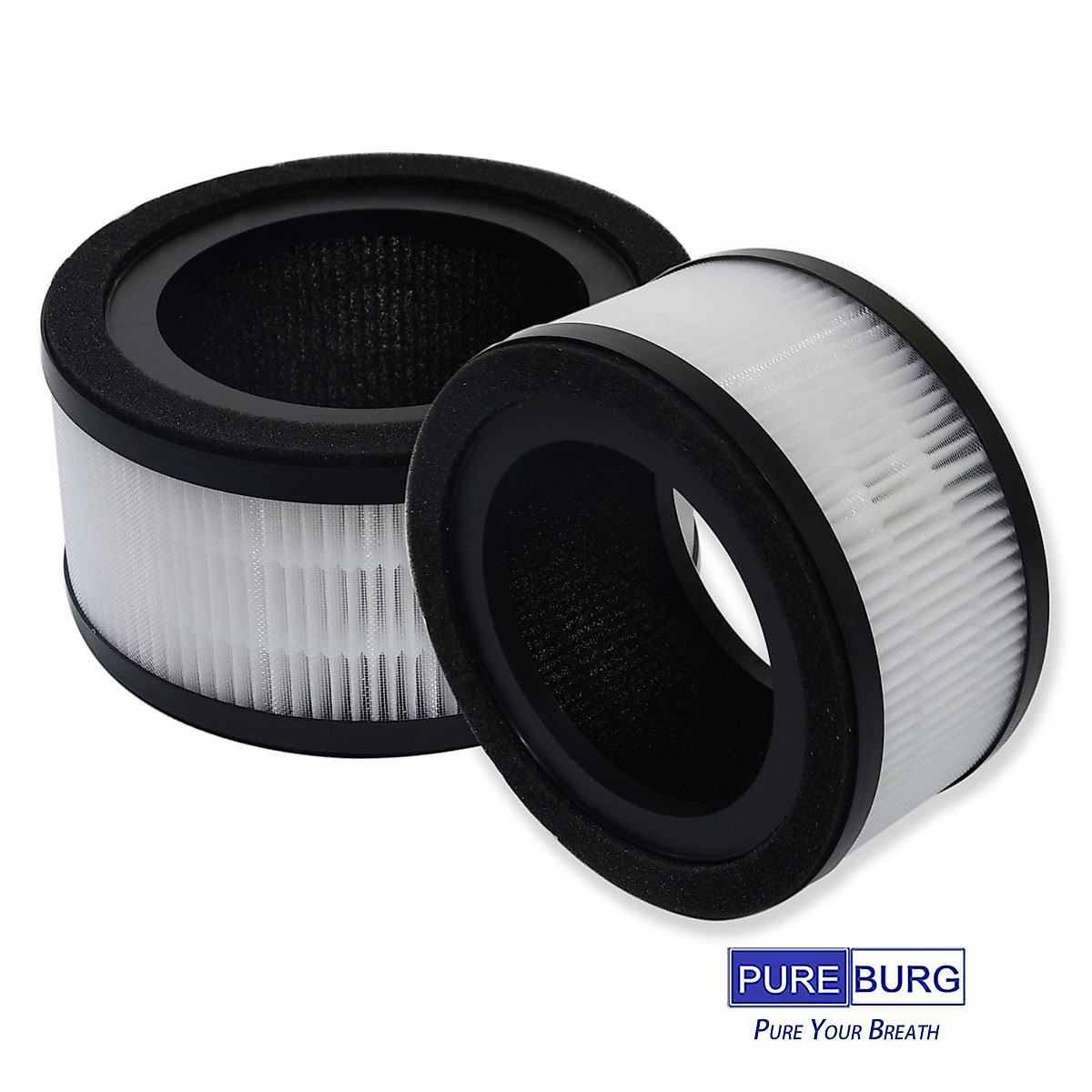 PUREBURG True HEPA Filter Compatible with InvisiClean IC-2010 Stella Air Purifier,H13 Replacement 4-Stage Filtration High-efficiency Activated carbon 2-IN-1 Air Clean Dust VOCs,2-Pack