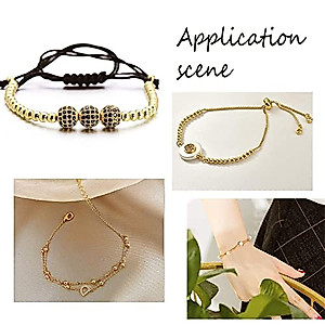 NBEADS About 1000 Pcs Real 18K Gold Plated Solid Brass Beads, 4mm Metal Spacer Beads, Golden Beads for Bracelet Necklace Earring Jewelry Making, 1.2mm Hole