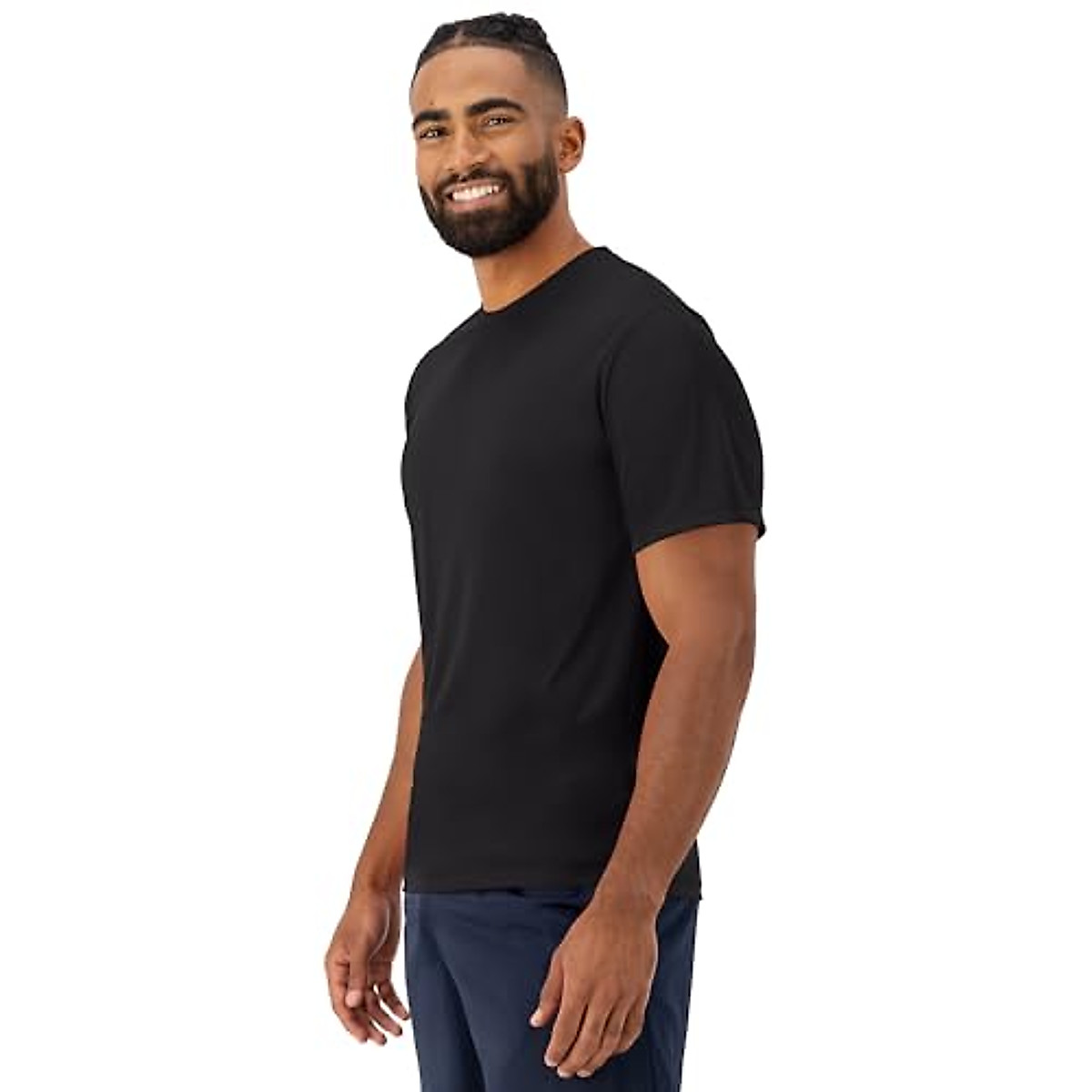 Hanes mens Sport Cool Dri Performance Tee fashion t shirts, Black, Medium US