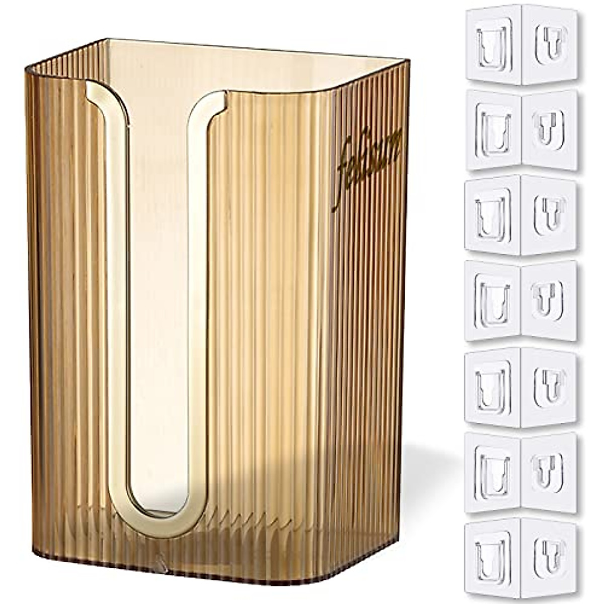 felisun Dryer Sheet Dispenser Holder Laundry Basket Detergent Dispenser Storage Laundry Room Organization Wall Art Decor Lint Bin Soap Fabric Softener Container(Transparent)(Clear Yellow)