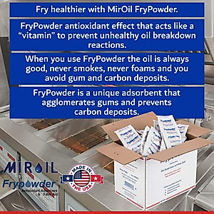 MirOil L106 8 Gal - BULK SAVER - 2 x L104 Boxes of Fry Powder Oil Stabilizer and Filter Aid, CS of 2 x 4 Gallons of Powder - Fry Oil Saving, Item 403022