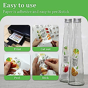 MECOLOUR Premium Printable Vinyl Sticker Paper Transparent 20 Clear Sheets, No-waterproof, Vivid Colors, Tear Resistant - for Any Inkjet Printer