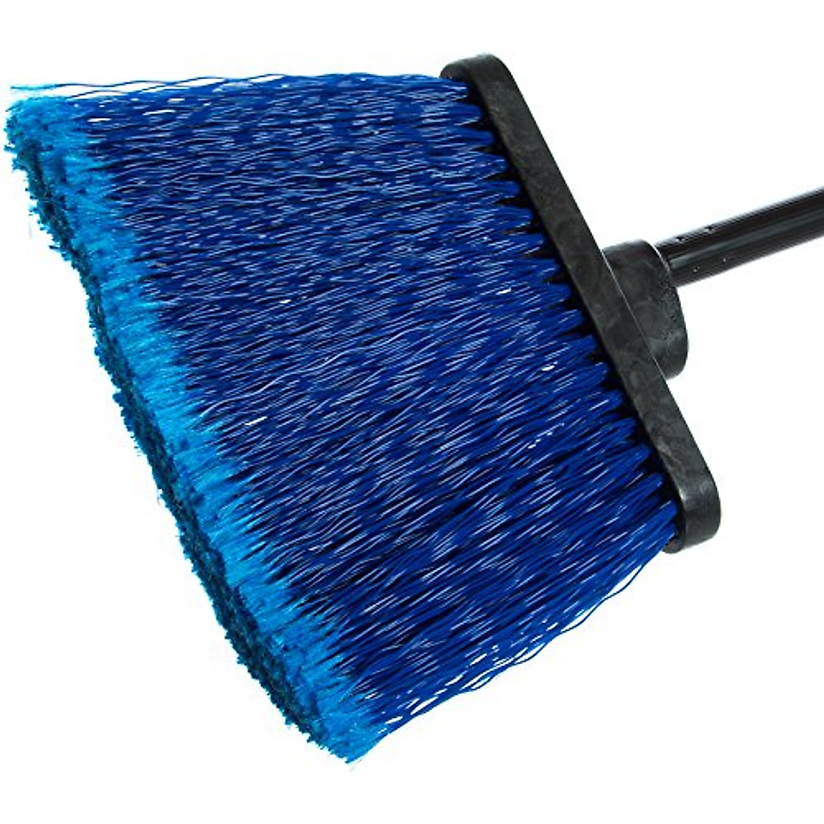 SPARTA FoodService Products 3688314 Commercial Flagged Synthetic Warehouse Broom with Metal Threaded Handle, 56" Overall Length, Blue