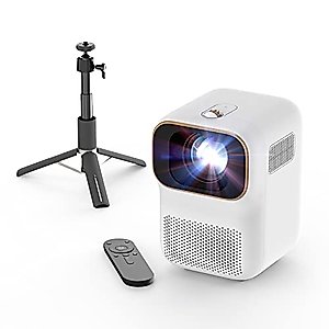 Small Portable Projector, WEWATCH 12000 Lumens Mini Projector with Tripod Stand, Native 1080P Resolution and 120" Display for Outdoor Use Compatible with TV Stick, HDMI, iOS Android Phone
