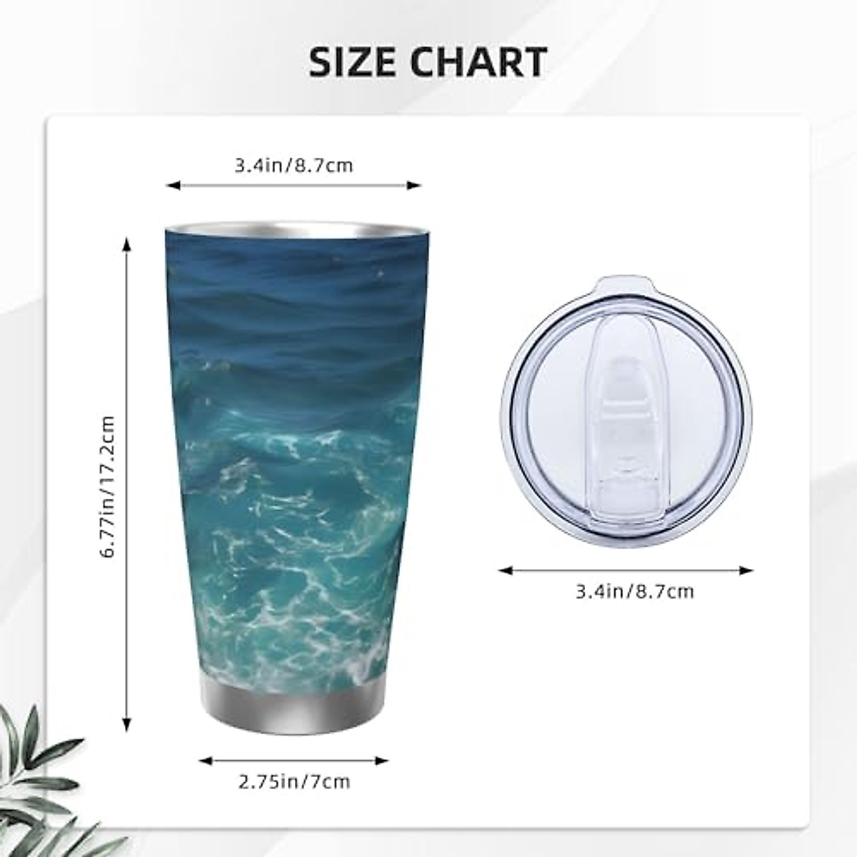 WXZYFP Car cup (single silver rim), can use a straw or drink directly, easy to use.The Deep Ocean