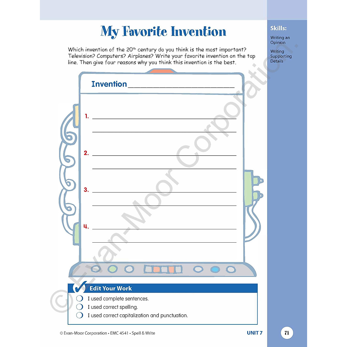 Skill Sharpeners Spell & Write, Grade 5