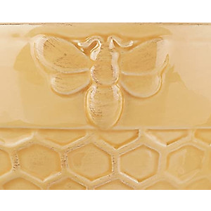 Boston International JC17149 Ceramic Nesting Bowls, 3 Sizes, Honeycomb