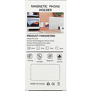imluckies [Upgrated] Magnetic Laptop Phone Holder, 180° Adjustable Continuity Camera Mount Clip Compatible with Magsafe for iPhone 14 13 12 Series, for iOS 16 & MacBook macOS 13 Ventura, Silver