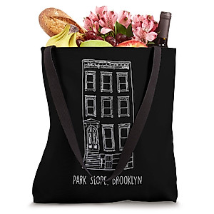 Park Slope Brooklyn Brownstone Illustration Tote Bag