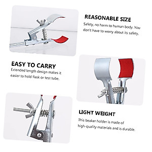 1pc Universal Flask Clamp Laboratory Flask Clip Laboratory Accessory Beaker Clamp Flask Clamp Holder Laboratory Supplies Test Tube Clamp Beaker Clip Chemical Experiment Equipment