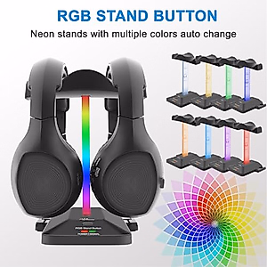 WallarGe Dual Wireless Headphones for TV Watching with 5.8GHz RF Transmitter Charging Dock, Over-On Ear TV Headphones Wireless for 25Hrs Playtime and No Lip-Sync Delay, Plug & Play. Set of Two